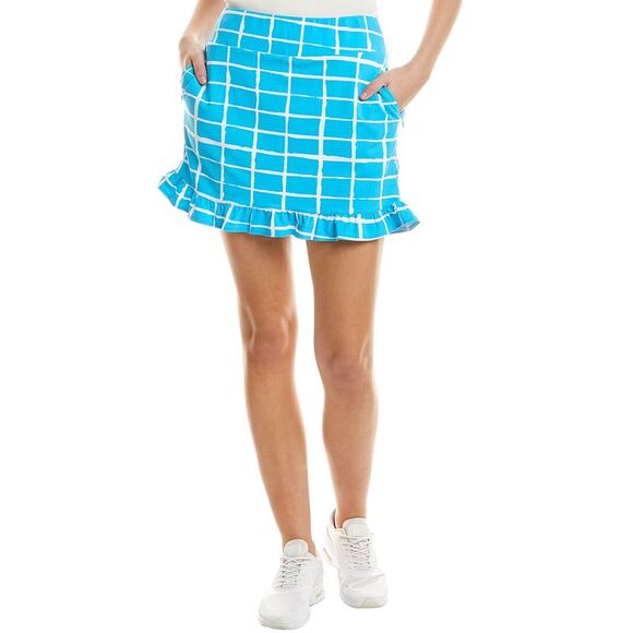 IBKUL | Skirts | Ibkul Womens Ruffle Trim Skort Blue | Poshmark
